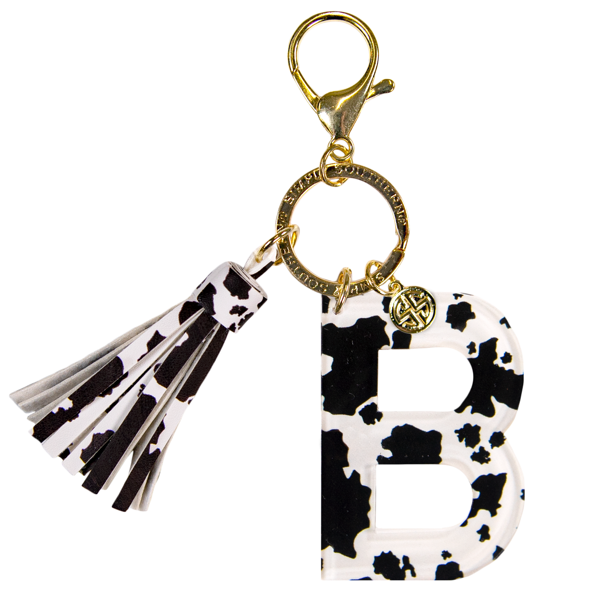 Simply Southern Initial Charm --Cow Print – Lilly Abigails Boutique