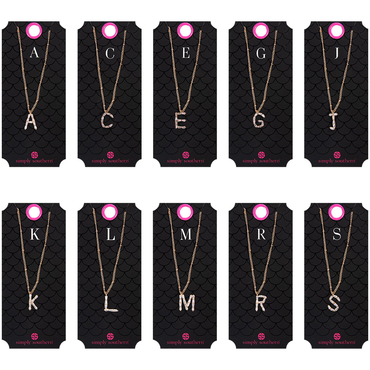 Simply Southern Initial Necklace--Letter – Lilly Abigails Boutique